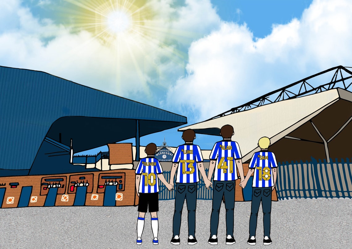 Personalised Sheffield Wednesday FC Art Print | Etsy UK