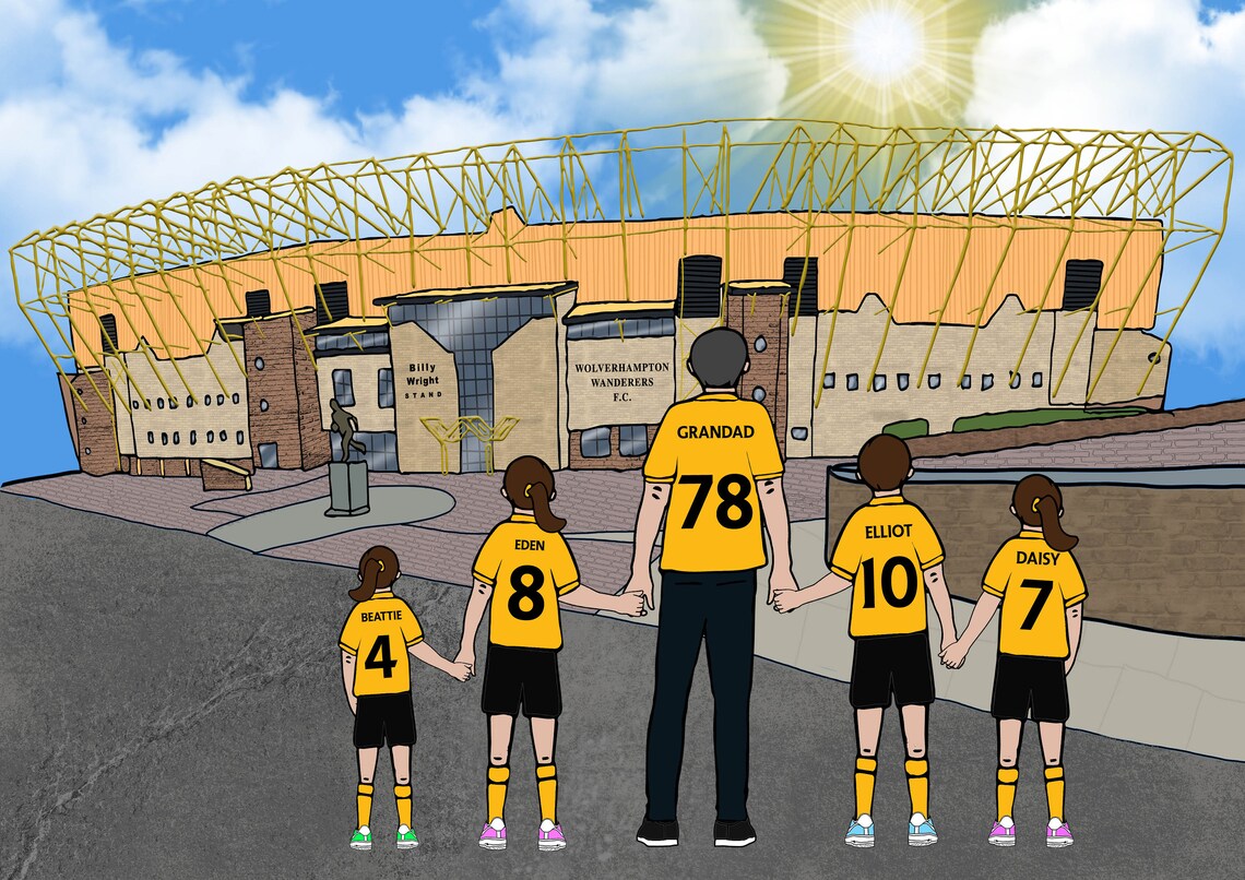 Personalised Wolverhampton Wanderers FC Art Print | Etsy