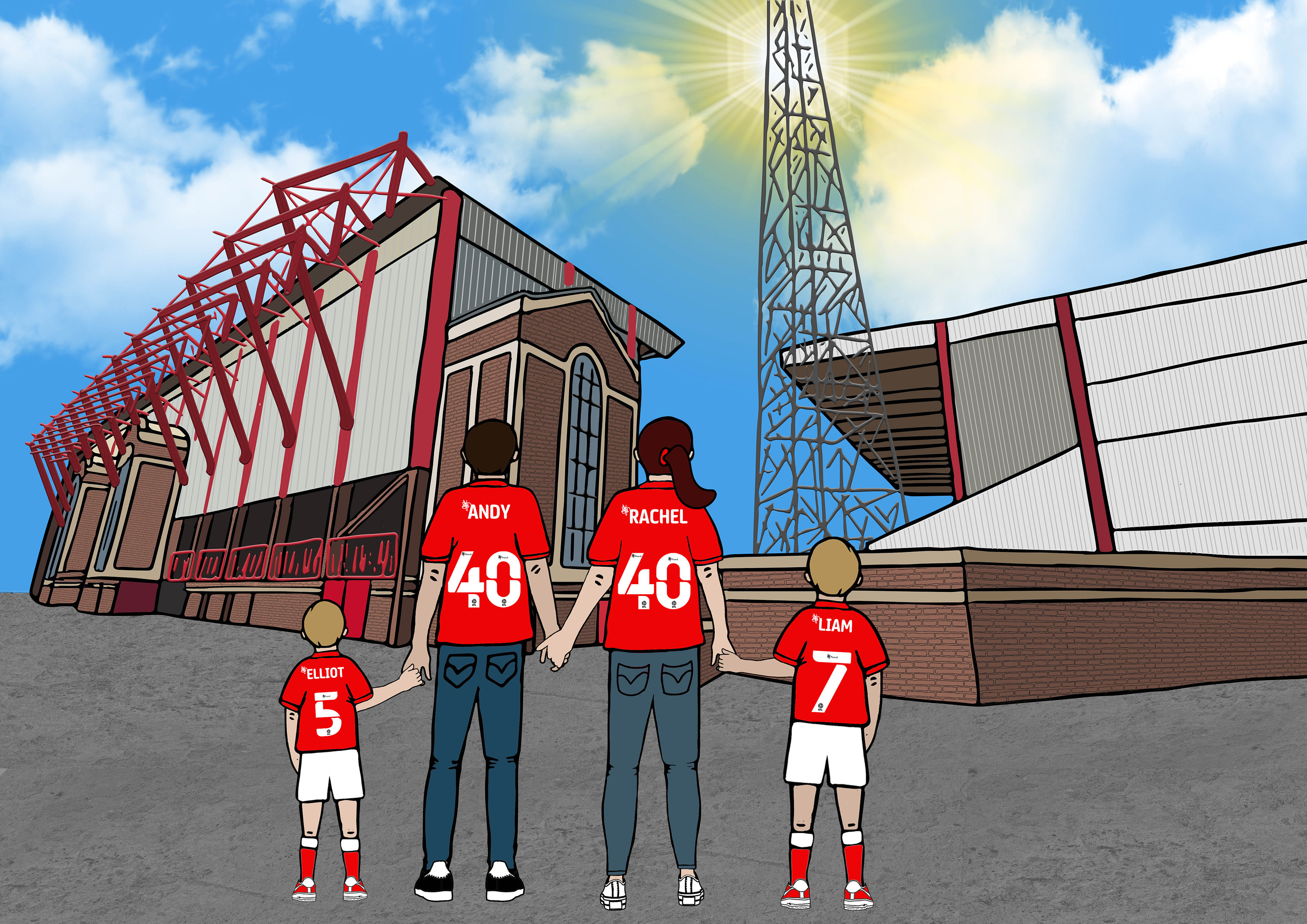 Personalised Barnsley FC Art Print | Etsy