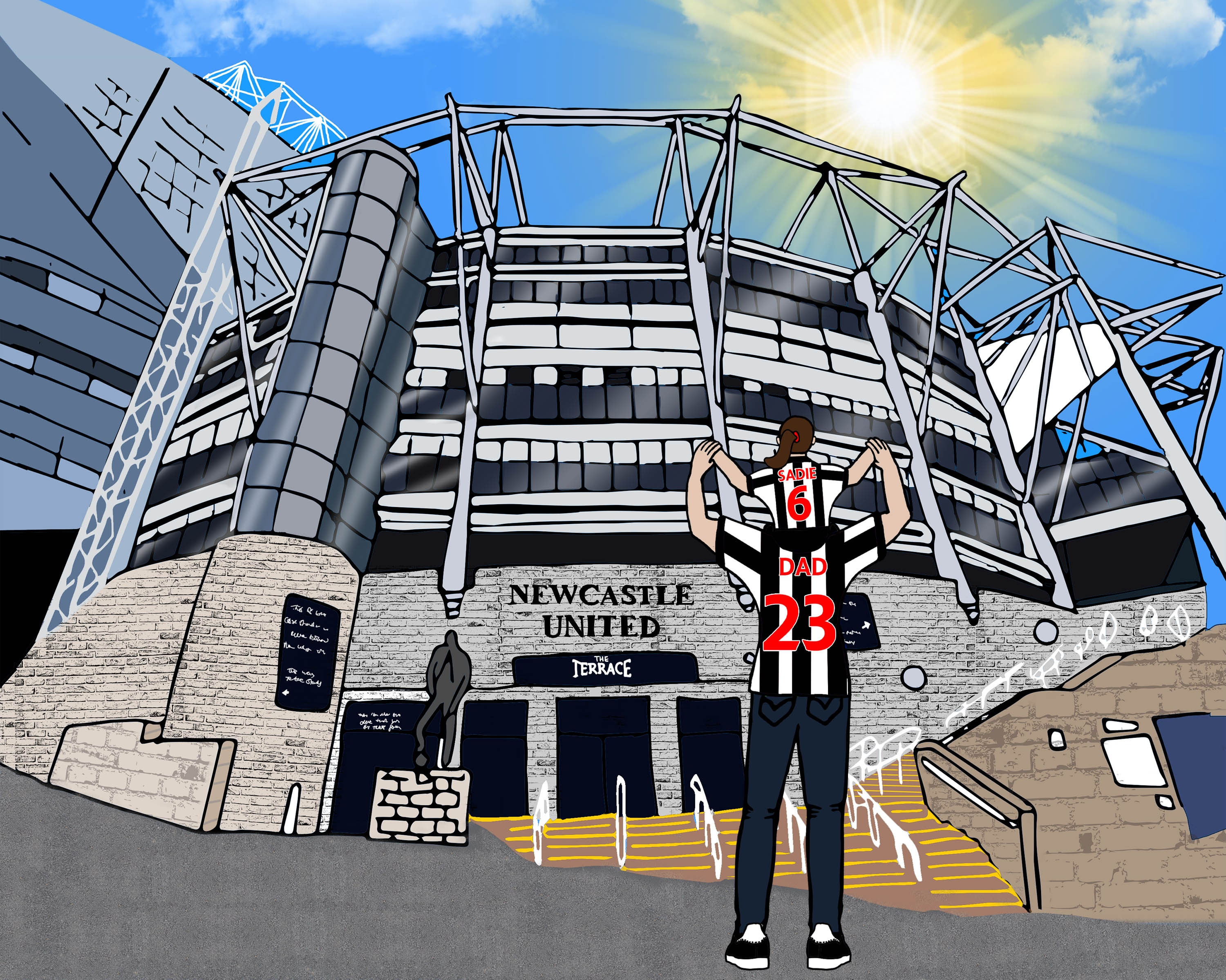 Personalised Newcastle United Art Print - Etsy UK