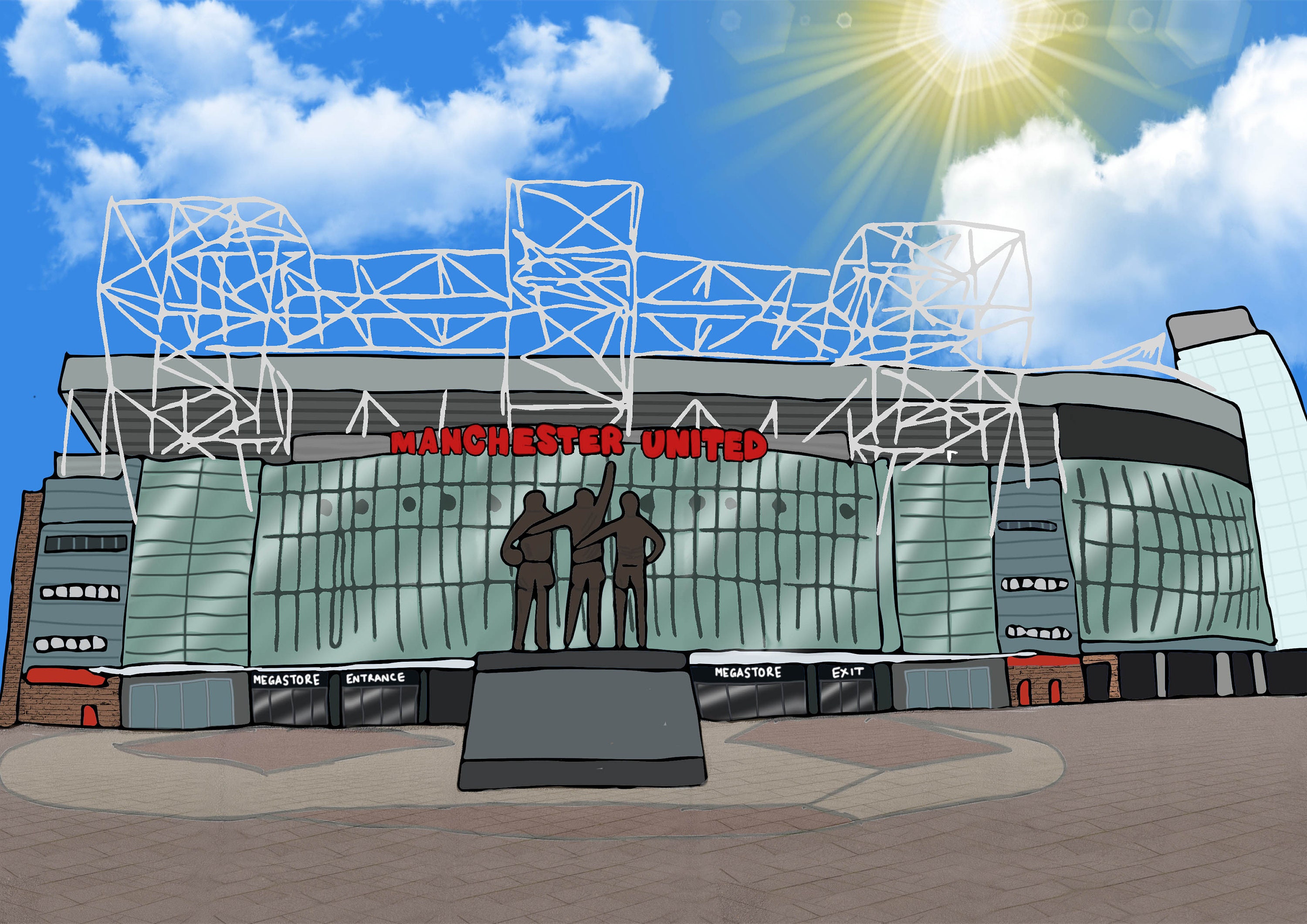 Personalised Manchester United FC Art Work - Etsy UK