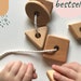 Wooden Lacing Toy With Geometry Shapes for Toddler Wood - Etsy