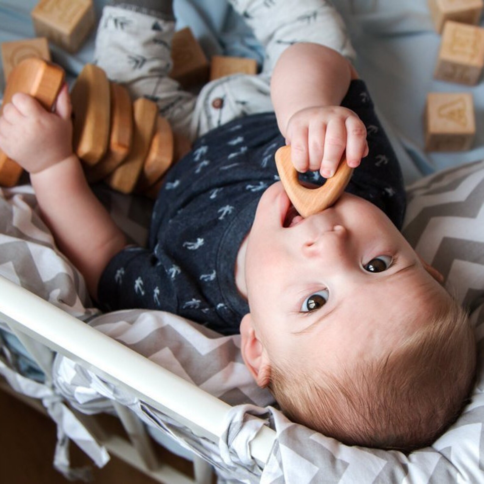 Montessori Triangle Wooden Stacker Toy Wood Stacking Pyramid - Etsy