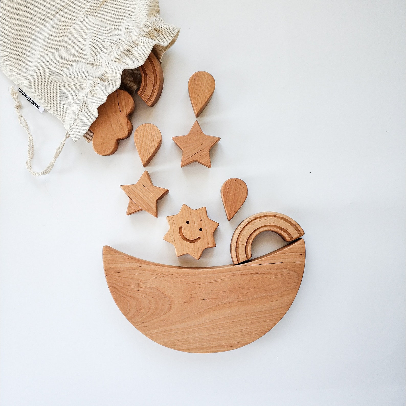 Wood Moon Balance Toy Wooden Balancing Toy 3 Year Old Girl - Etsy