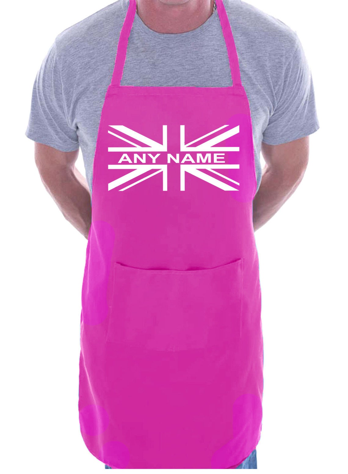 Print4u Personalised Custom Printed Union Jack Flag BBQ Apron With Any ...