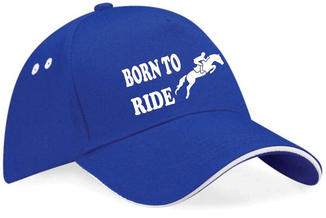 Print4u Born to Ride Baseball Cap Horse Riding Birthday Present for Men ...