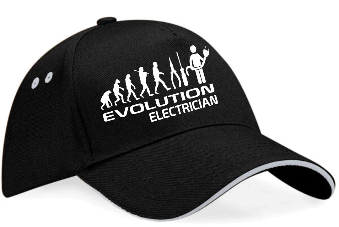 Print4u Evolution of A Electrician Baseball Cap Work Related Birthday ...