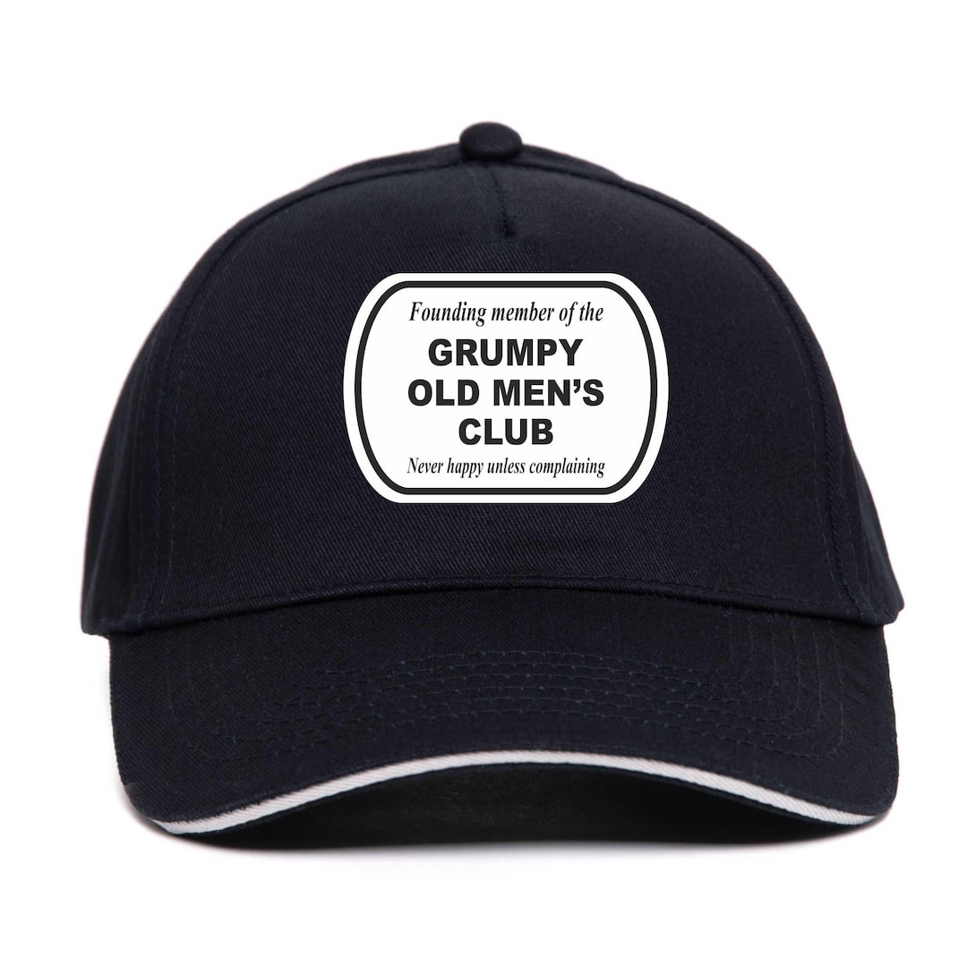 Print4u Grumpy Old Men's Club Baseball Cap Funny Birthday Present for ...