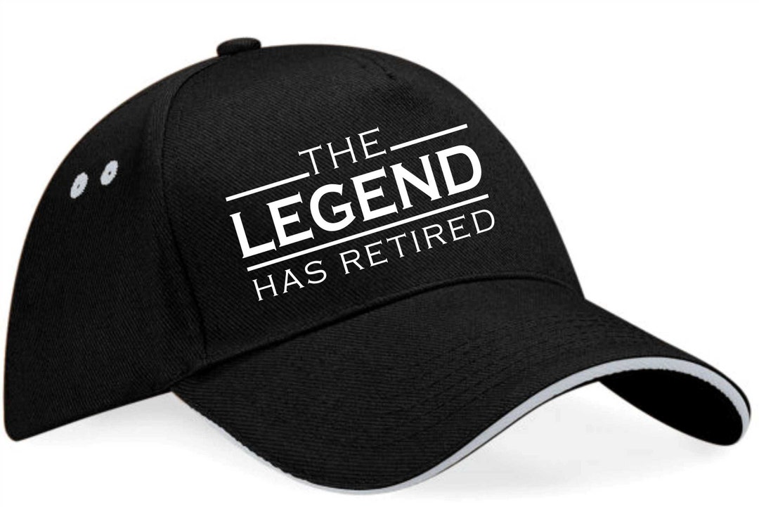 Print4u the Legend Has Retired Baseball Cap Retirement Gift for Men ...