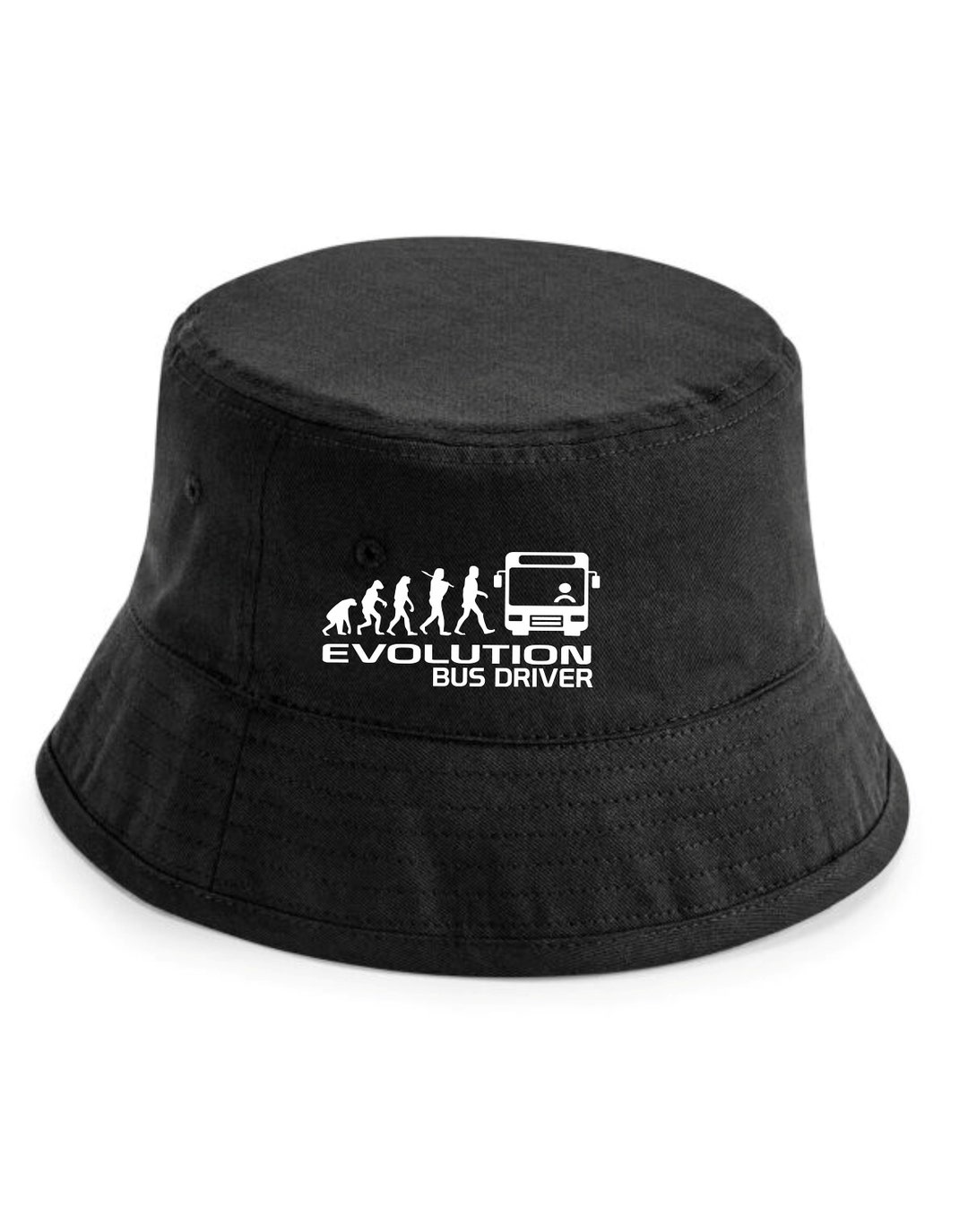 Print4u Evolution of Bus Driver Bucket Hat Birthday Gift Great for Men ...