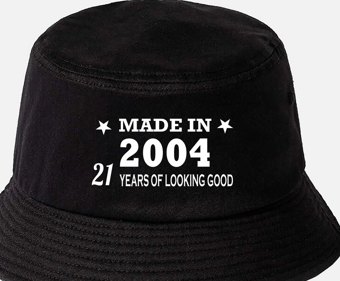 21st Birthday Bucket Hat, Made in 2004, Organic Cotton - Etsy