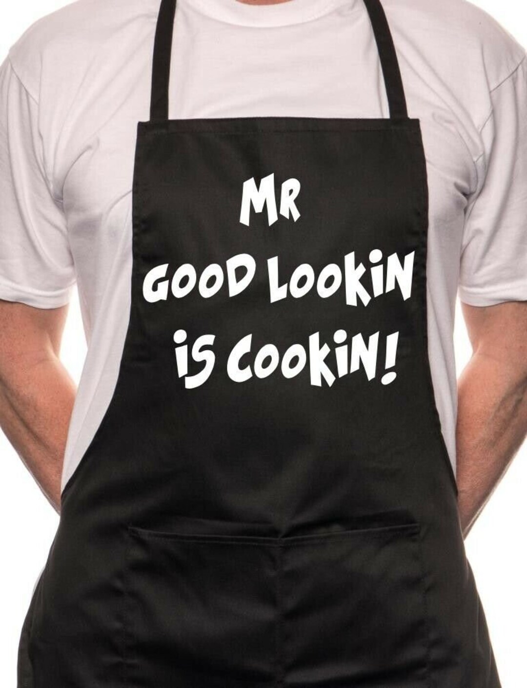 Print4u Mr Good Lookin Is Cookin Novelty Cooking Funny Unisex Apron ...