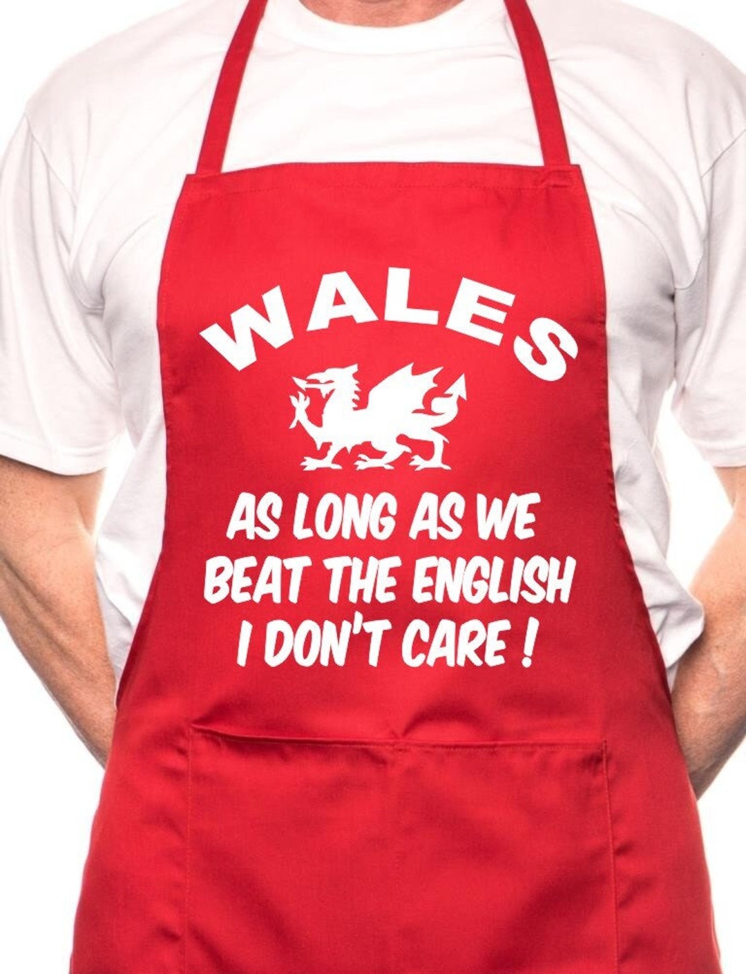 Funny Wales Apron: as Long as We Beat the English, BBQ Cooking Gift - Etsy