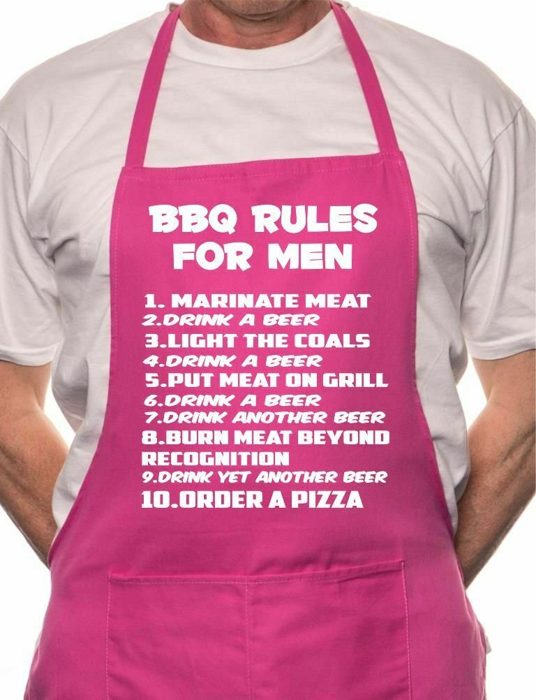 Print4u Barbeque Rules for Men BBQ Cooking Funny Novelty Apron Black - Etsy