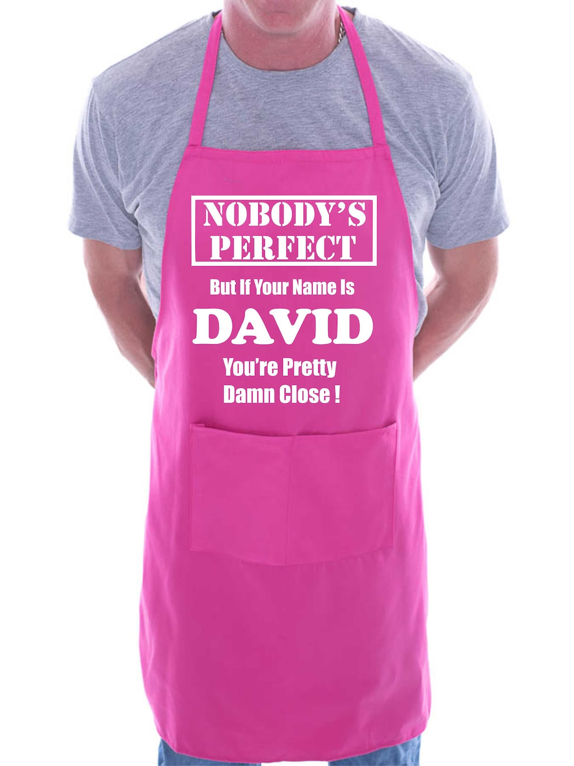 Print4u Personalised Custom Printed Mens Apron Nobodys Perfect | Etsy