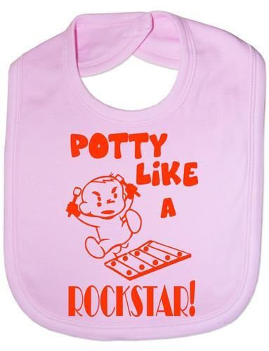Potty Like A Rock Star Funny Baby Toddler Newborn Bib Baby - Etsy