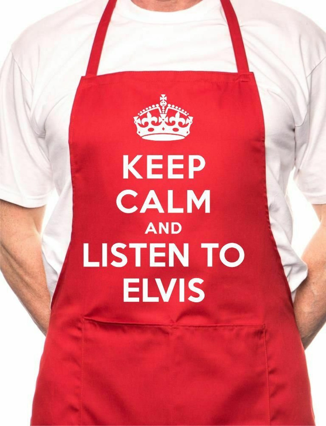 Print4u Keep Calm and Listen to Elvis BBQ Cooking Funny | Etsy