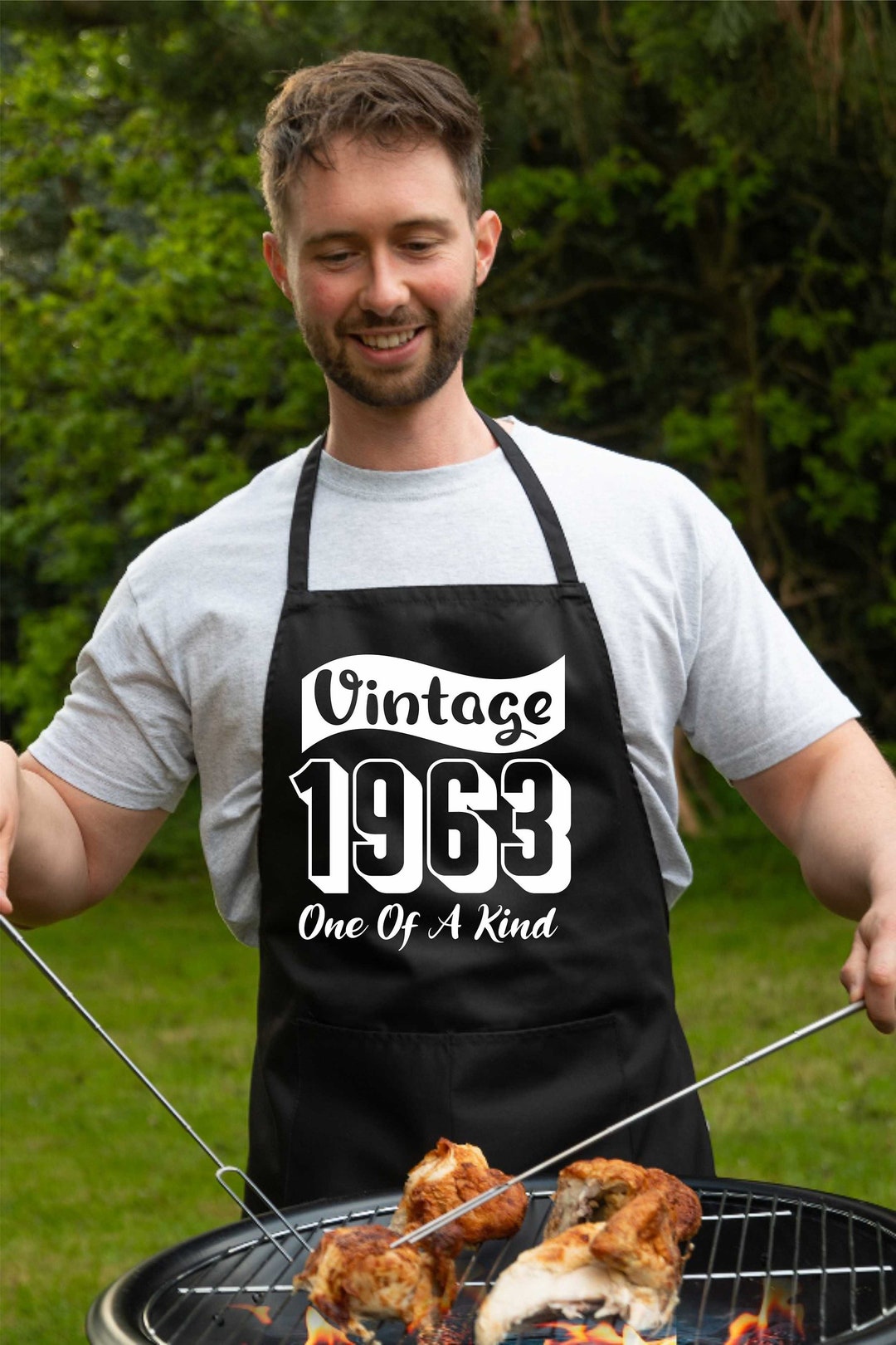 Print4u Vintage Birthday 1963 60th Birthday BBQ Cooking Baking Unisex ...