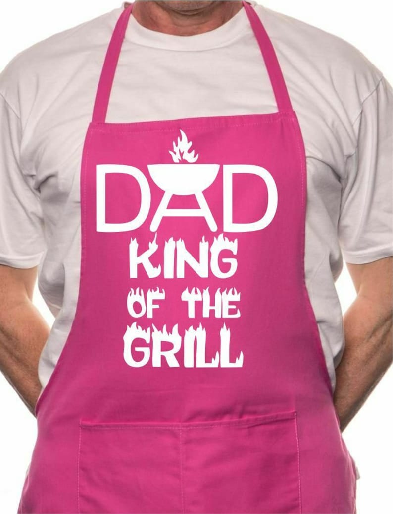 Print4u Dad King of the Grill Funny BBQ Cooking Novelty Apron - Etsy
