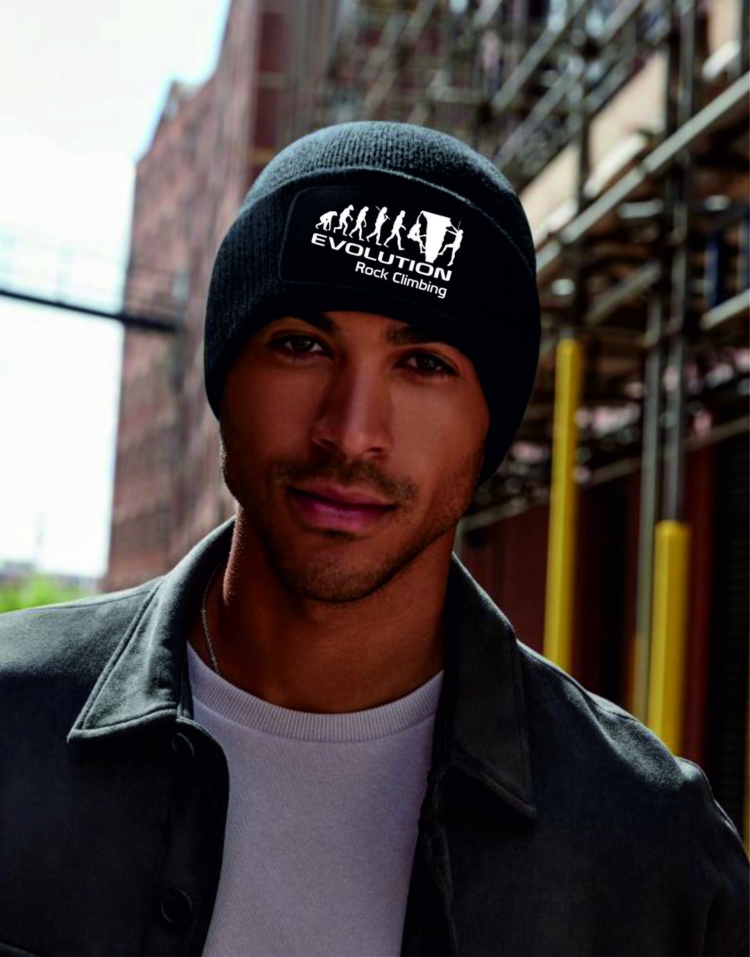 Print4u Evolution of Rock Climbing Beanie Hat for Men & Women Great ...