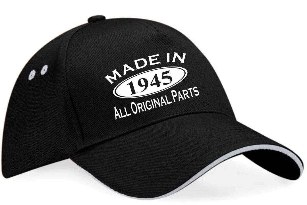 Print4u Made in 1945 Baseball Cap 80th Birthday Present for Men and ...
