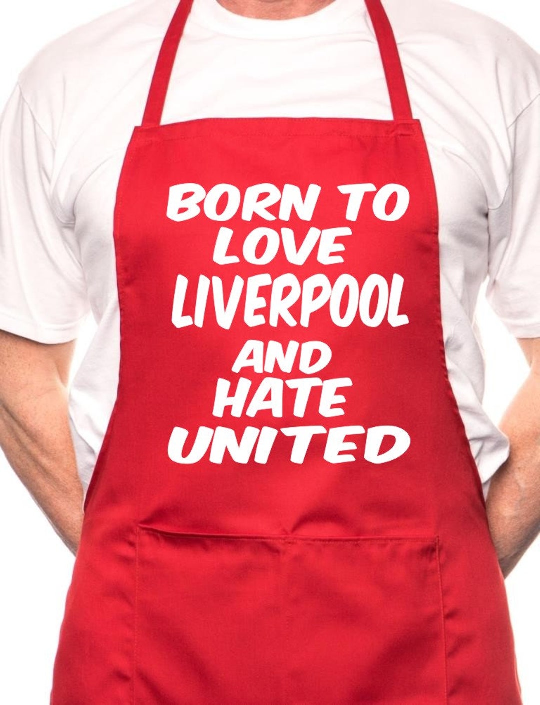Print4u Born to Love Liverpool Hate United Football Novelty Baking BBQ ...