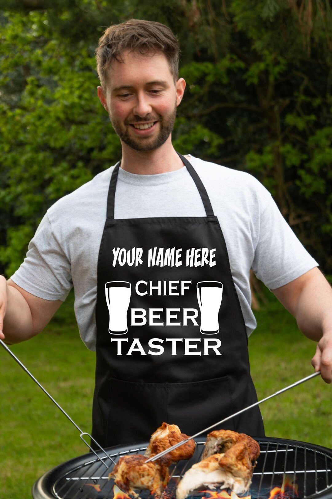 Personalized Chief Beer Taster Apron, BBQ Cooking Gift - Etsy