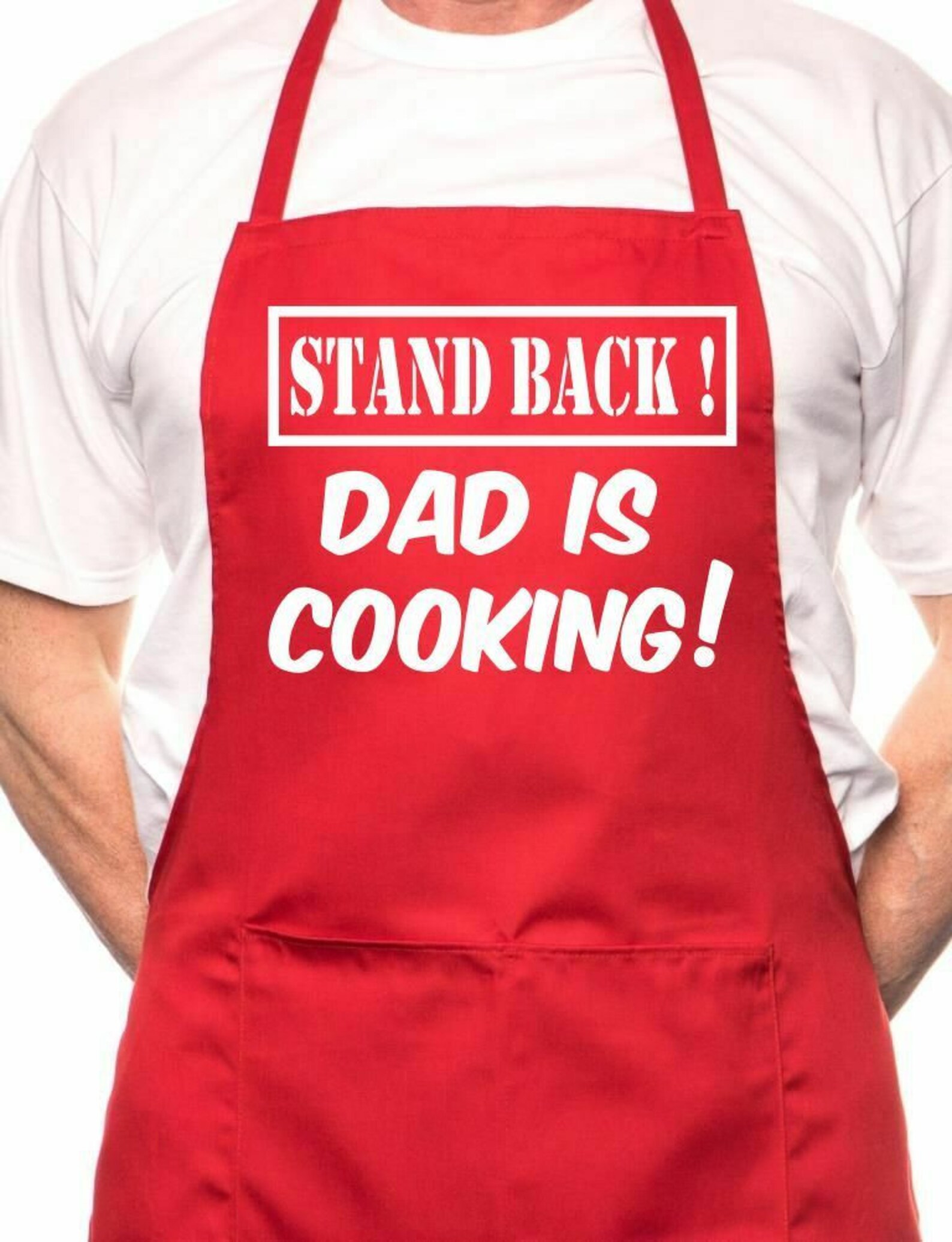 Print4u Stand Back Dad is Cooking Fathers Day BBQ Cooking Novelty Apron ...