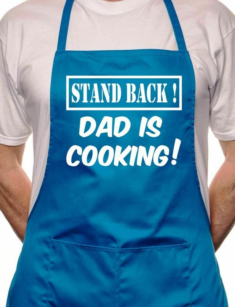 Print4u Stand Back Dad is Cooking Fathers Day BBQ Cooking Novelty Apron ...
