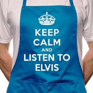 Print4u Keep Calm and Listen to Elvis BBQ Cooking Funny Novelty Apron ...