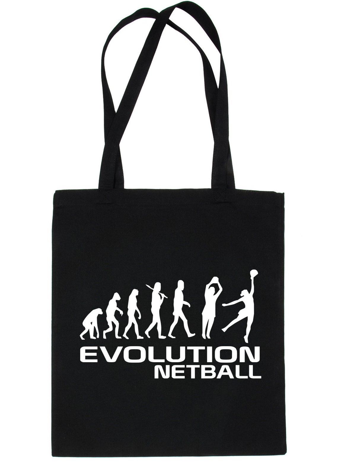 Print4u Evolution of Netball Funny Tote Bag 100% Cotton | Etsy