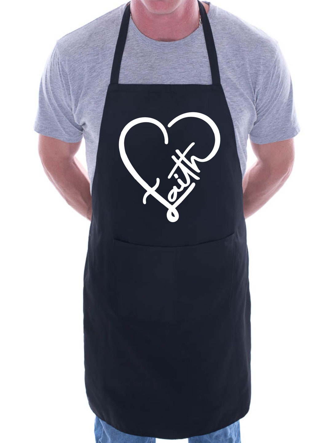 Print4u Faith Heart Church Christian BBQ Cooking Unisex Funny Novelty ...