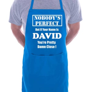 Print4u Personalised Custom Printed Mens Apron Nobodys Perfect With Any ...