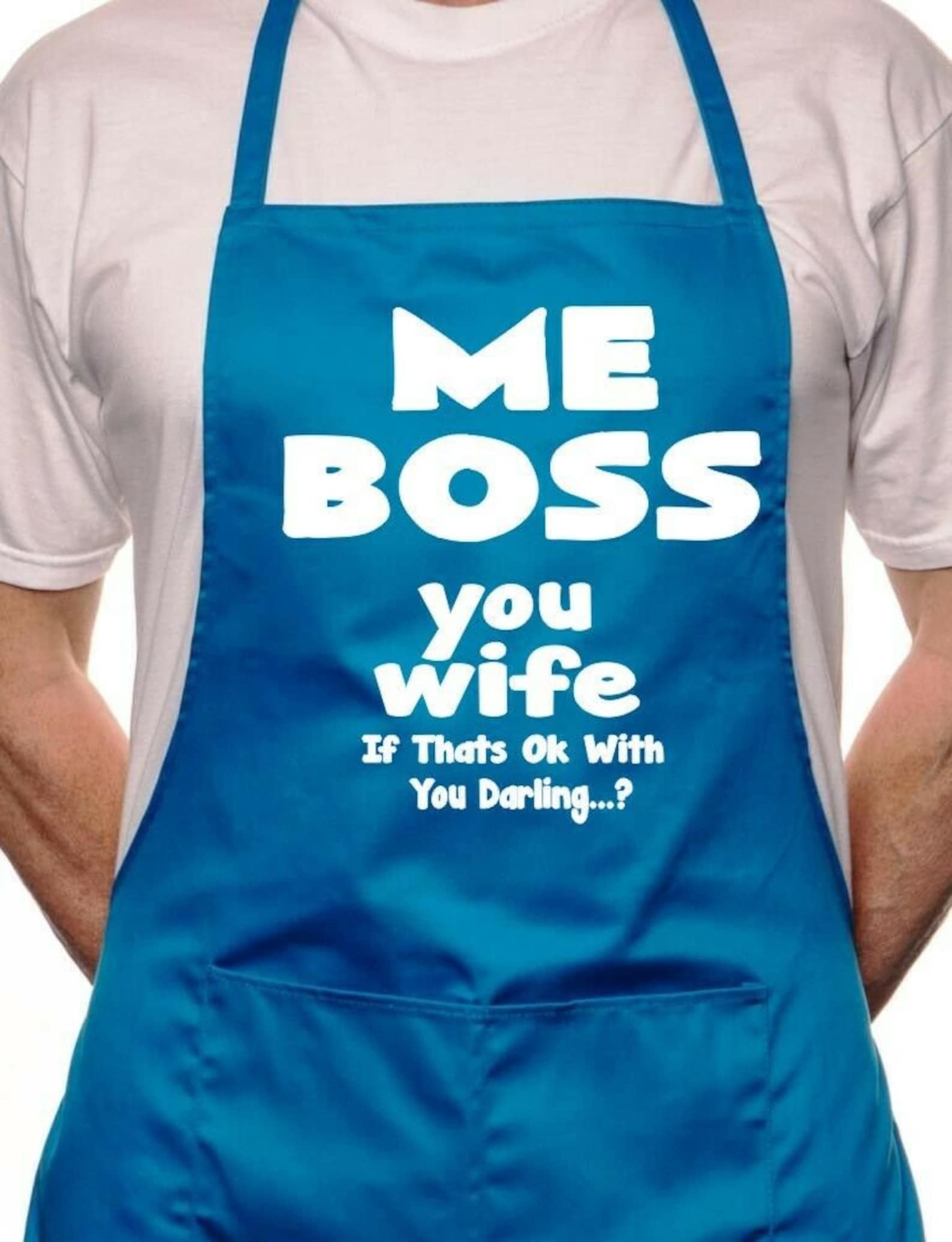 Print4u Me Boss You Wife BBQ Cooking Funny Novelty Apron - Etsy