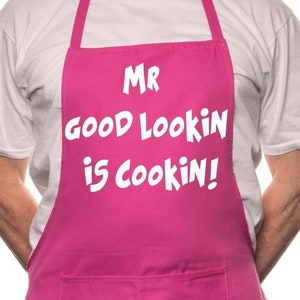 Print4u Mr Good Lookin is Cookin Novelty Cooking Funny Unisex Apron ...