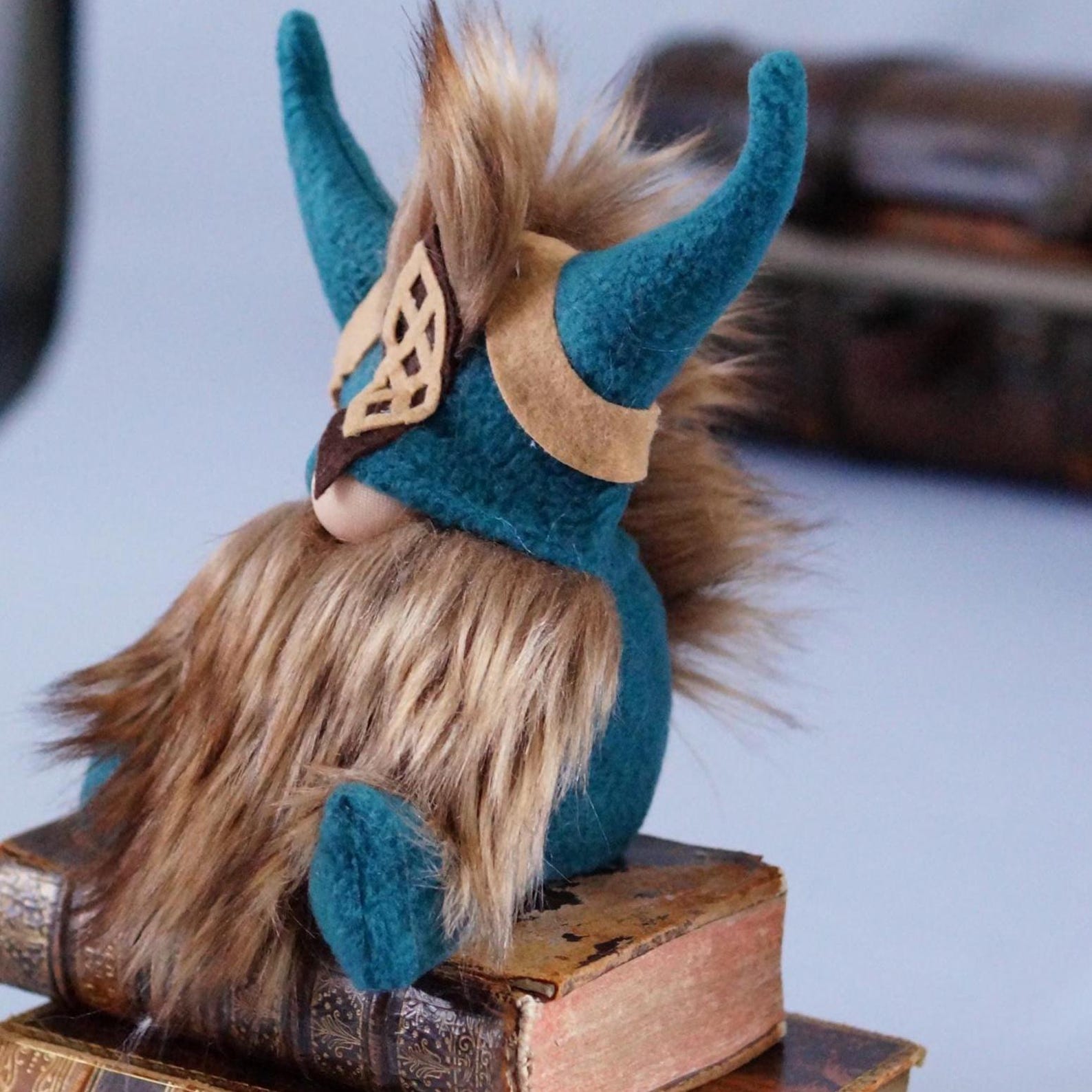 Viking Gnome With Mohawk – Fleece & Felt Rustic Scandinavian Decor - Etsy