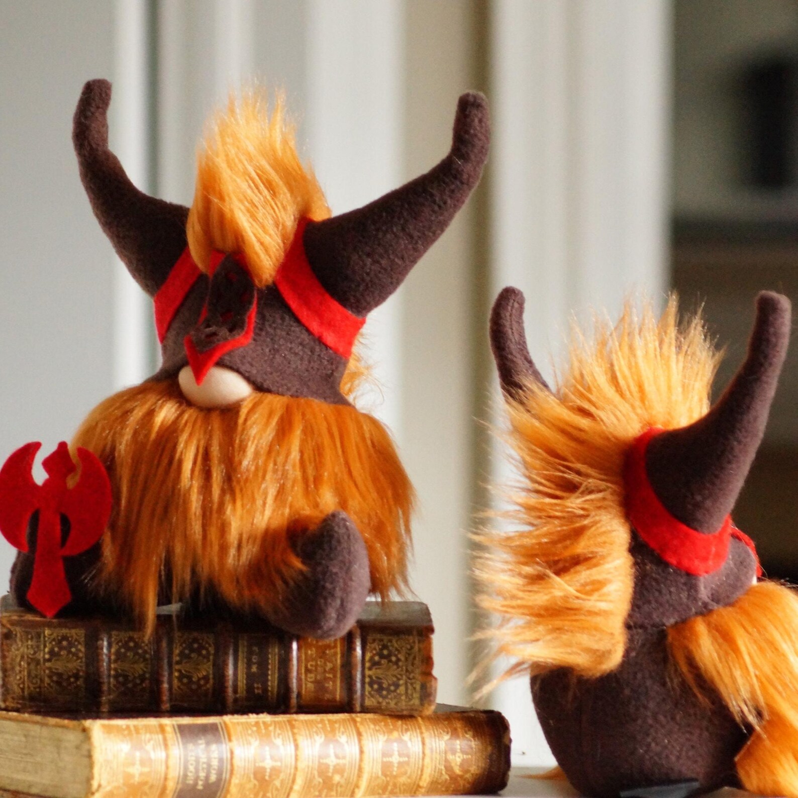 Viking Gnome With Mohawk – Fleece & Felt Rustic Scandinavian Decor - Etsy