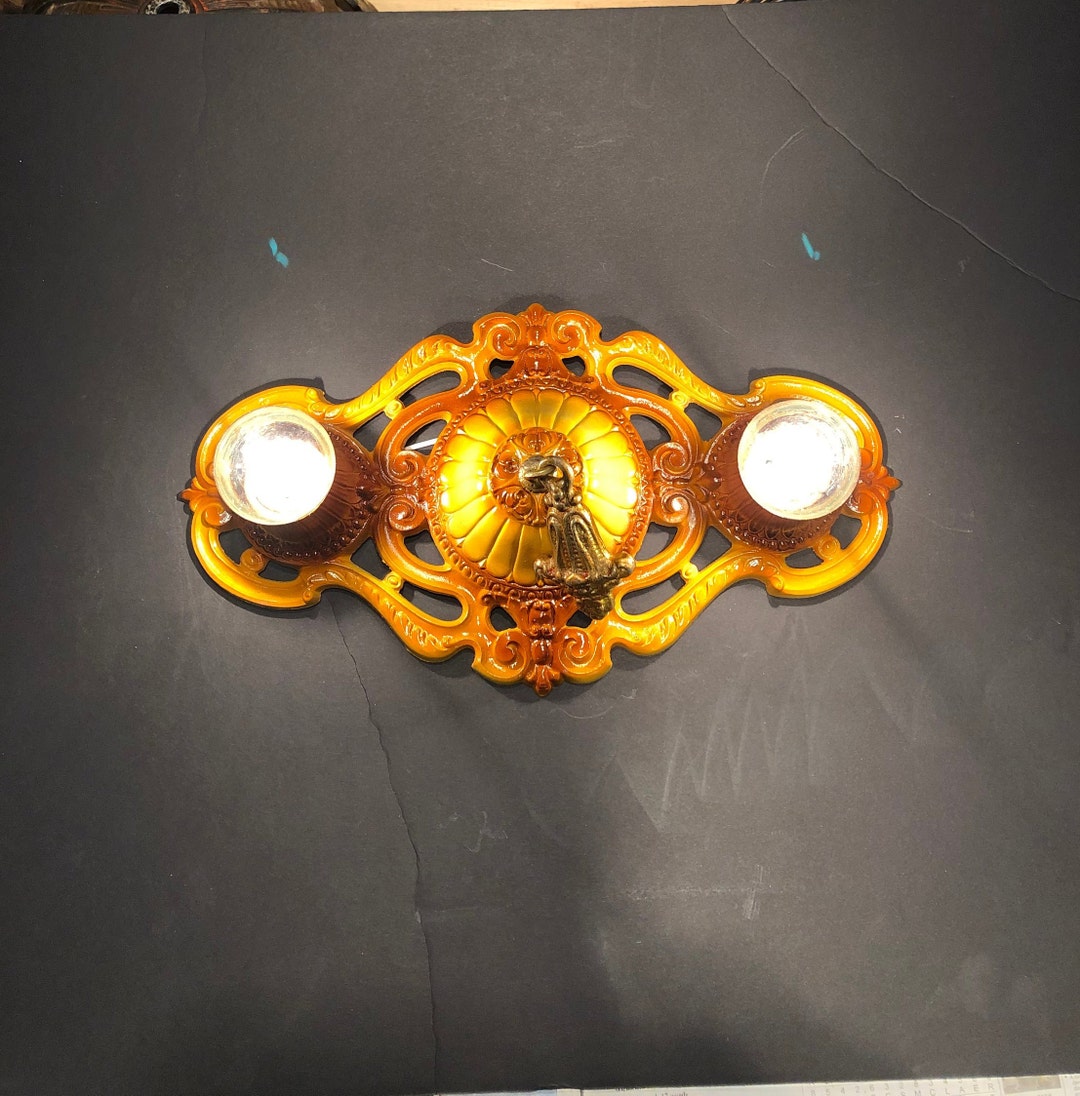 Restored Markel 2 Light Fixture - Etsy