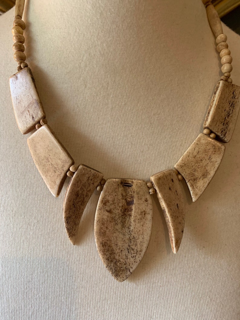 Antique African Tribal Bone Necklace - Etsy