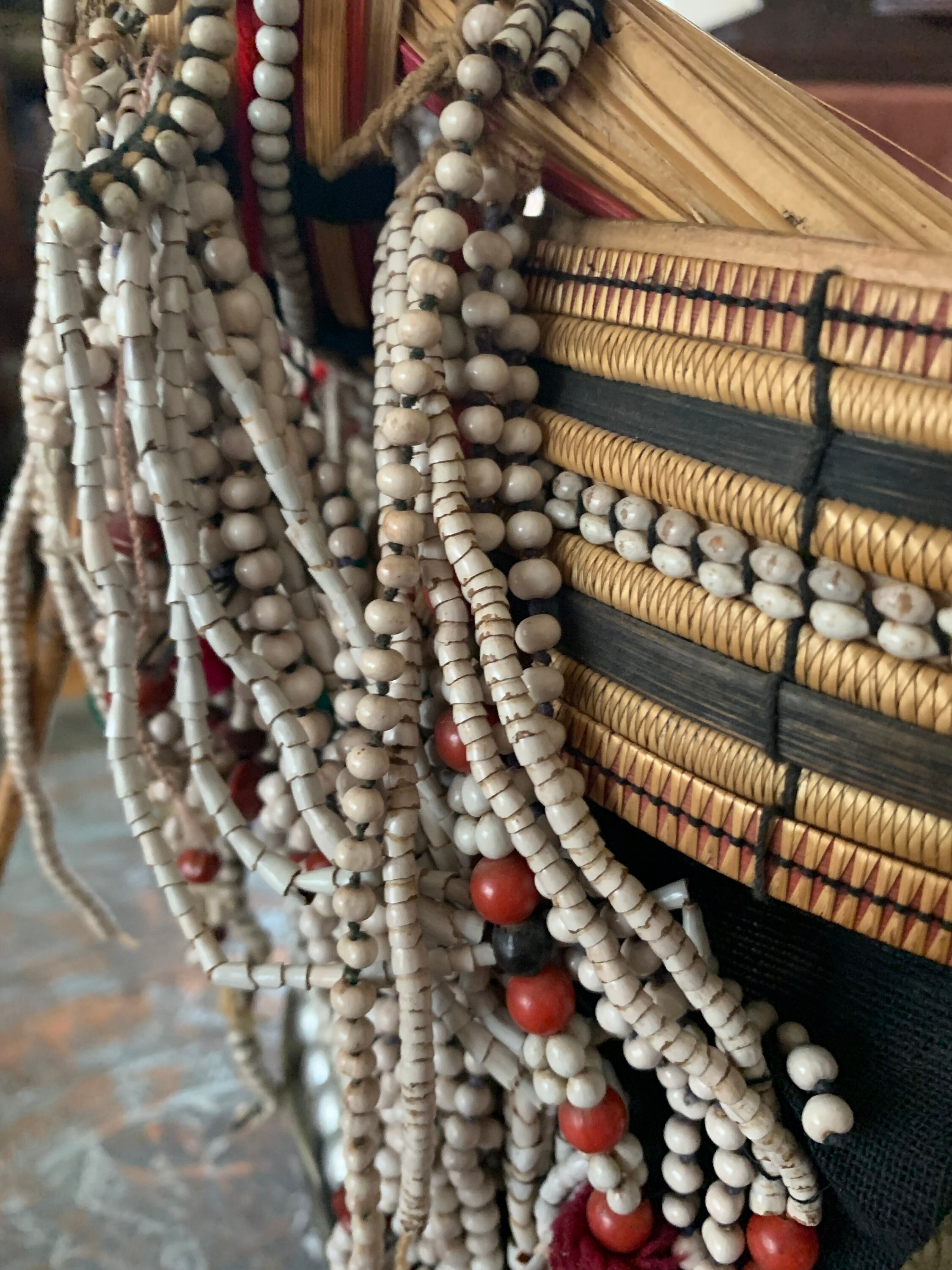 Tribal Ulo Akha Woman's Headdress With Framework of Bamboo and Beads - Etsy