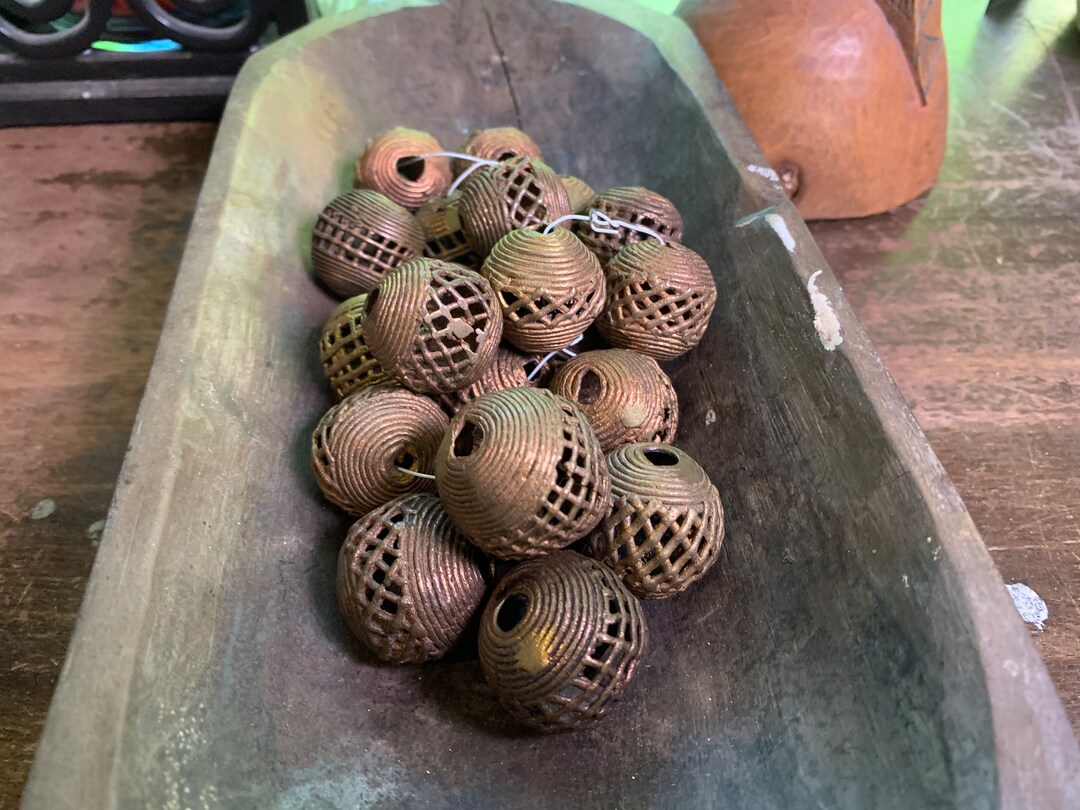 Vintage African Yoruba Bronze Chief Beads - Etsy