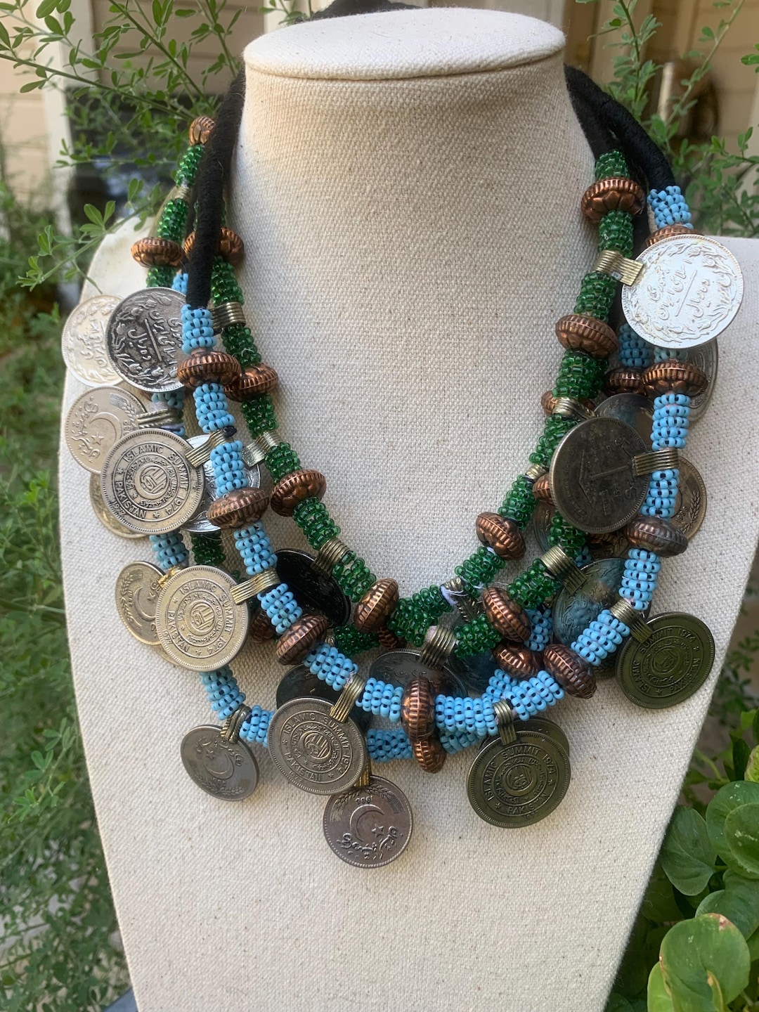 Vintage Middle Eastern Coin Necklace 5 - Etsy