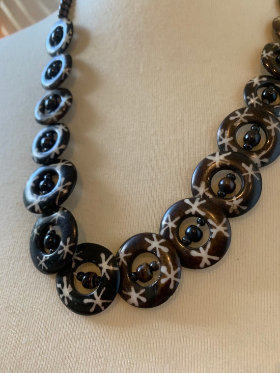 vintage african batik bone - Gem