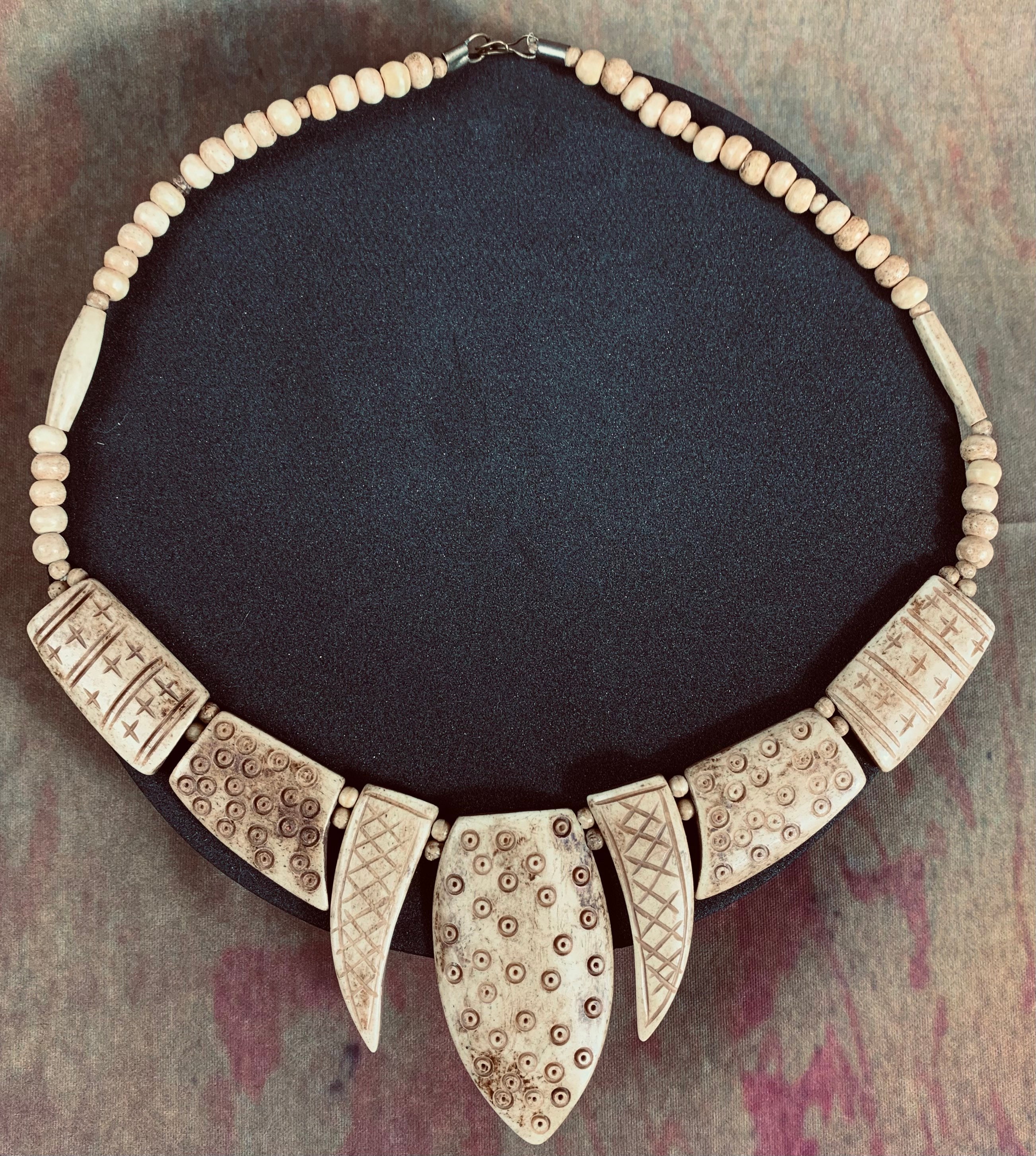 Antique African Tribal Bone Necklace - Etsy