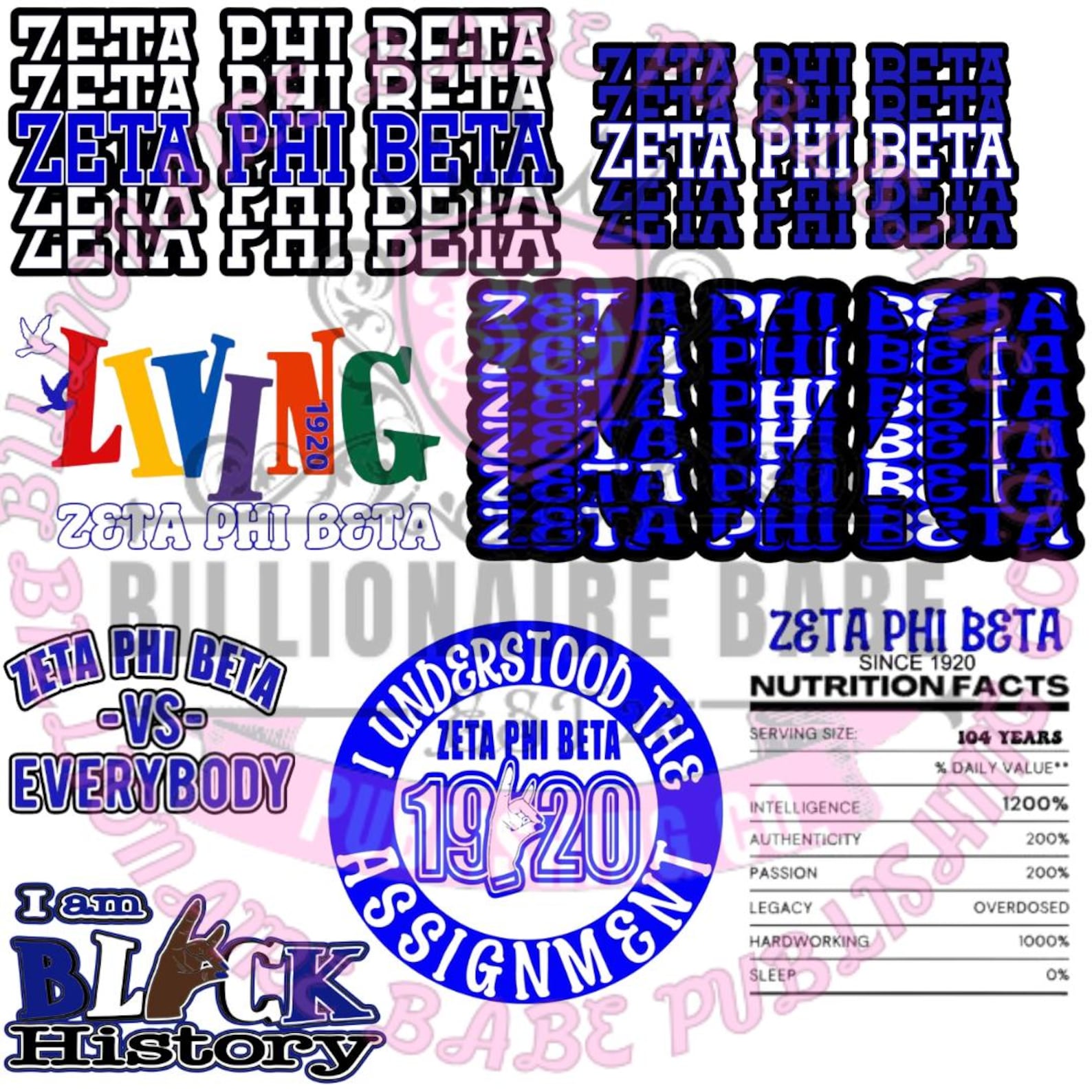 25+ Zeta JPEG PNG Bundle – Zeta Phi Beta Designs for Shirts Mugs & More ...