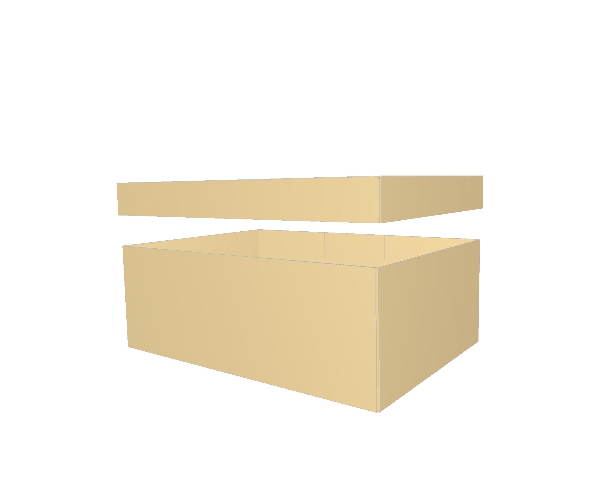 Plantilla de caja rectangular caja de envío plantilla de | Etsy