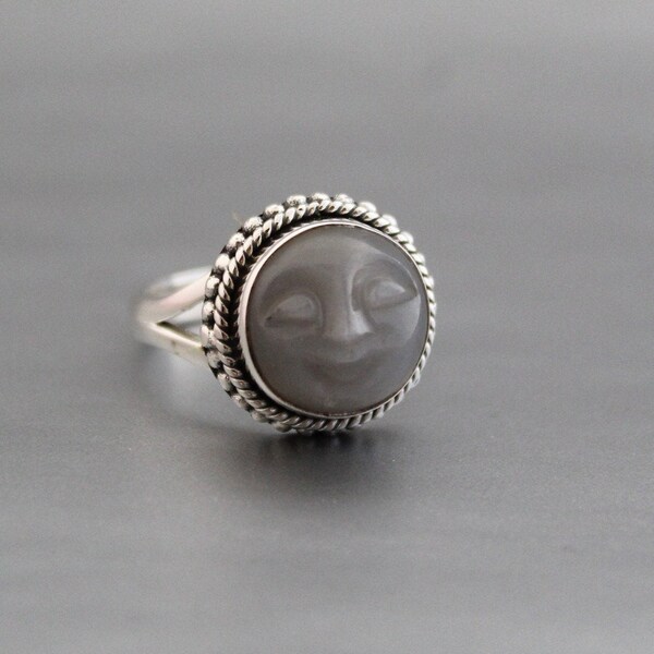 Carved Moon Face - Etsy