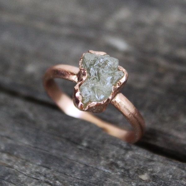 Raw Diamond Ring - Etsy