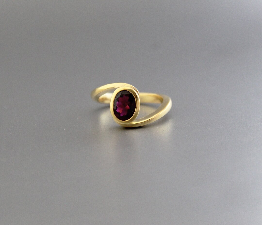Garnet Ring January Birthstone Ring Gemstone Ring 14k Gold - Etsy