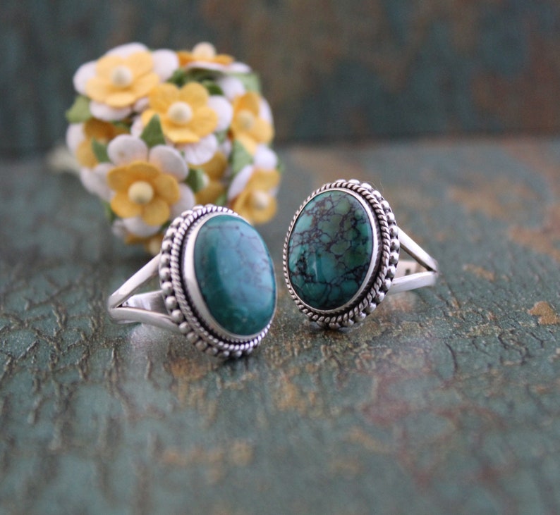 Turquoise Ring Solid Sterling Silver Ring Natural Turquoise - Etsy
